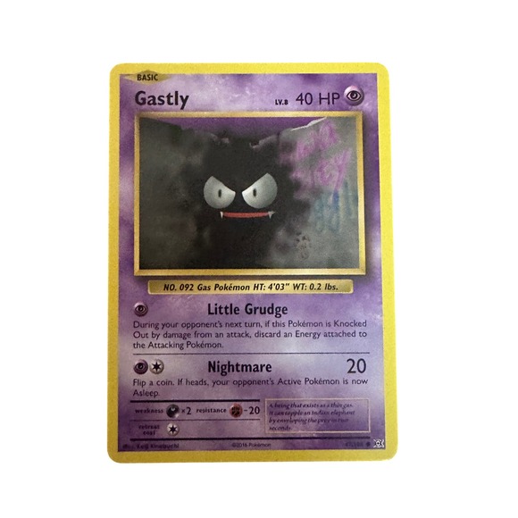 Pokemon | Toys | Gastly Pokemon Card Base Set 2 Vintage Collectible ...